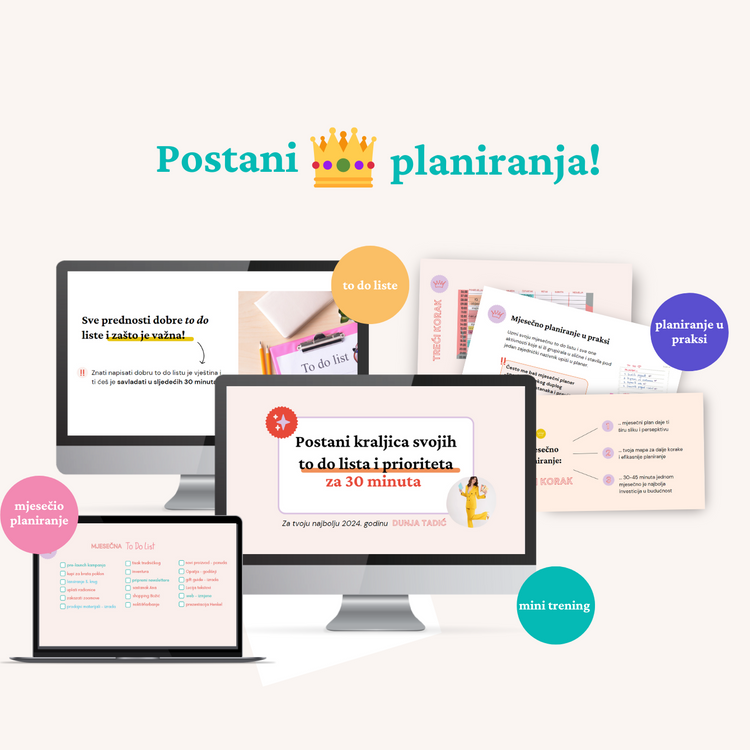 Postani kraljica to do lista za 30 minuta – Planner boutique